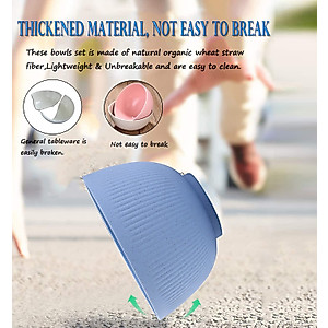 BanYakong Wheat Straw Bowls Set 24 OZ,Unbreakable Large Cereal Bowls Set of 6 Microwave and Dishwasher Safe BPA Free And Reusable Lightweight Bowl For Rice Noodle Soup Snack Salad Fruit