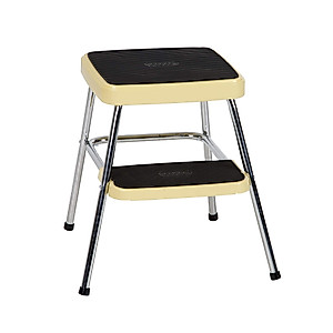 COSCO 11330CBY1E Stylaire Retro Two (Yellow, one Pack) Step Stool,