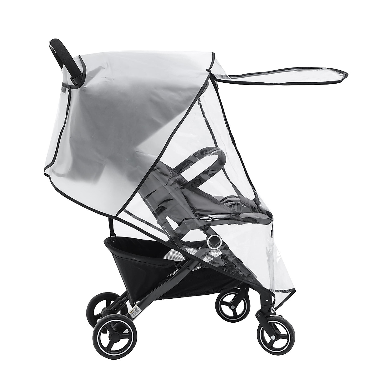 Universal Stroller Rain Cover, Outdoor Baby Travel Stroller Accessory Weather Shield, Umbrella Stroller Cover Clear Rain Cover for Rain, Snow and Wind Weather