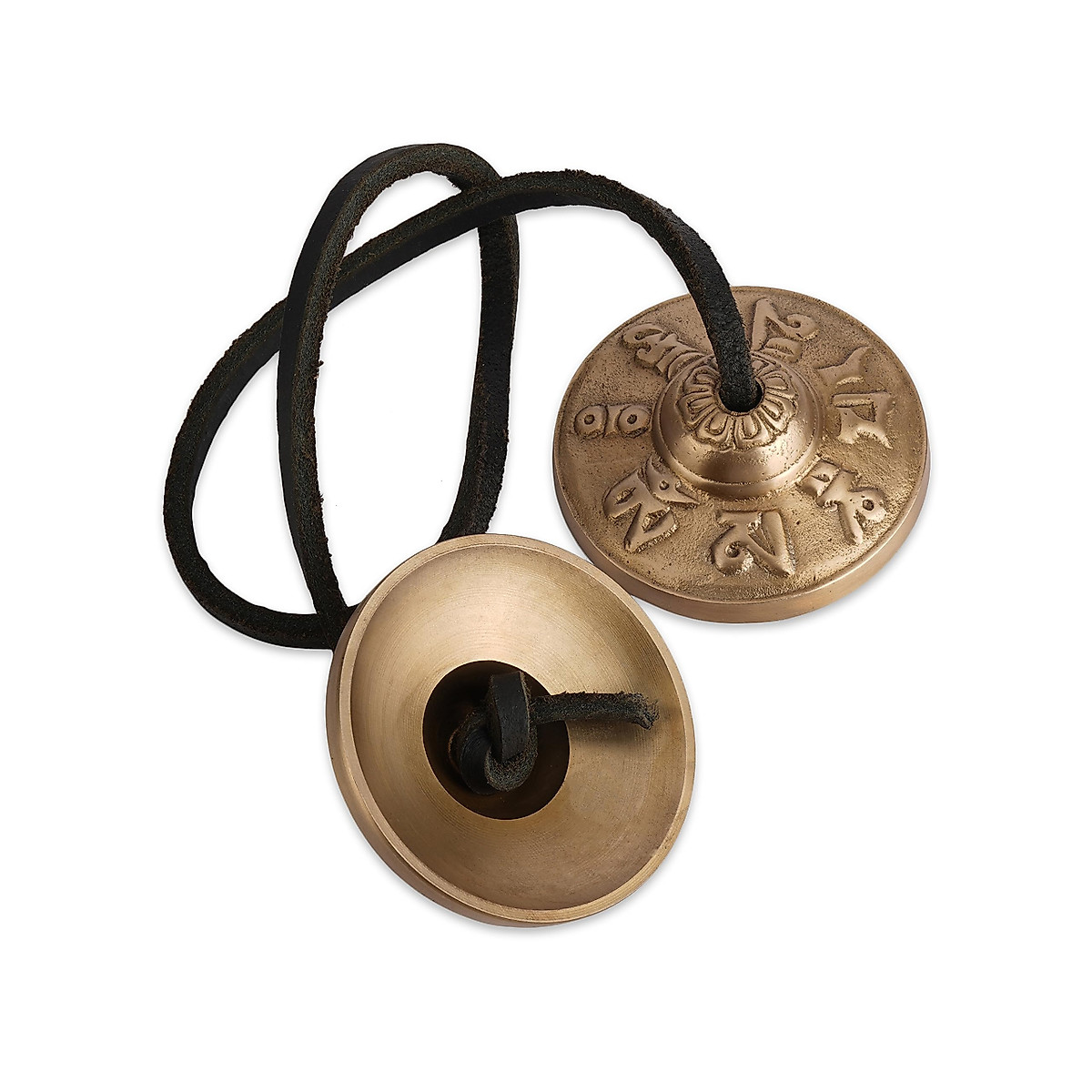 Ajuny Tibetan Tingsha Cymbals Meditation Handcrafted Buddhist Meditation Yoga Chime Bells Embossed With OM Mane Padme Hum Symbols Manjira Healing Instrument Spiritual Gifts