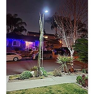 Endurance Solar Street Lights Outdoor LED Lamp, 6000 Lumens Flood Light, Motion Sensor Security Night Light, Dusk to Dawn, Water Resistant Suitable for Wall & Pole Mounting, Mounting Bracket Included