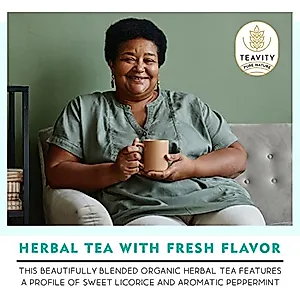 Organic Licorice Mint Tea Pods Made with Organic Egyptian Licorice Tea - Decaf Tea Pods for Keurig K cup Brewers | Herbal Tea Pods | Licorice Root Tea Organic by Teavity (Organic Licorice Mint Tea, 24 Count)