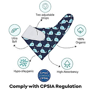 Yoofoss Baby Bibs 8 Pack Soft and Absorbent for Boys & Girls - Baby Bandana Drool Bibs