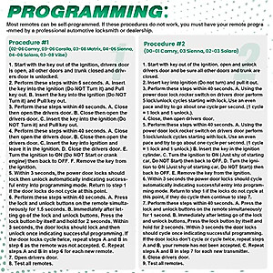 Beefunny Remote Control Car Key Fob 315MHz for Toyota Camry Solara 2002-2006 FCC ID: GQ43VT14T (1)