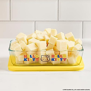 Pyrex Hello Kitty 8-Piece Glass Food Storage Containers Set, Non-Toxic Plastic BPA-Free Lids, Freezer Dishwasher Microwave Safe