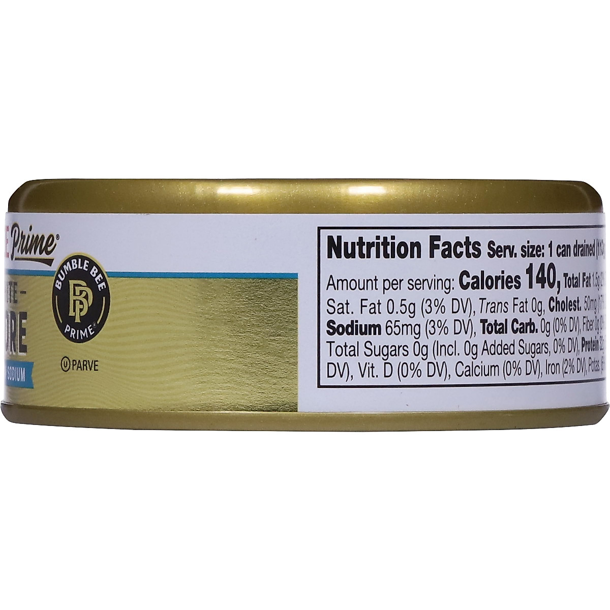Bumble Bee Prime Solid White Albacore Tuna- Low Sodium in Water, 5 oz Can (Pack of 12) - Premium Wild Caught Tuna - 32g Protein per Serving - Non-GMO Project Verified, Gluten Free, Kosher