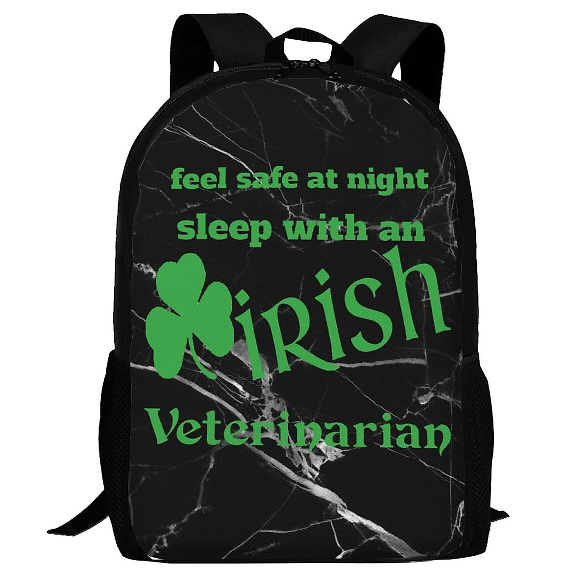 RUNAUP-Veterinarian-St-Patricks-Day-Backpack, Lightweight Backpack Classical Casual Daypack For Women Men