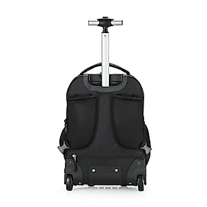 Tilami Unisex-Children Wheeled Rolling Backpack for Laptop, School, College and Travel - Waterproof - 18inch - Black