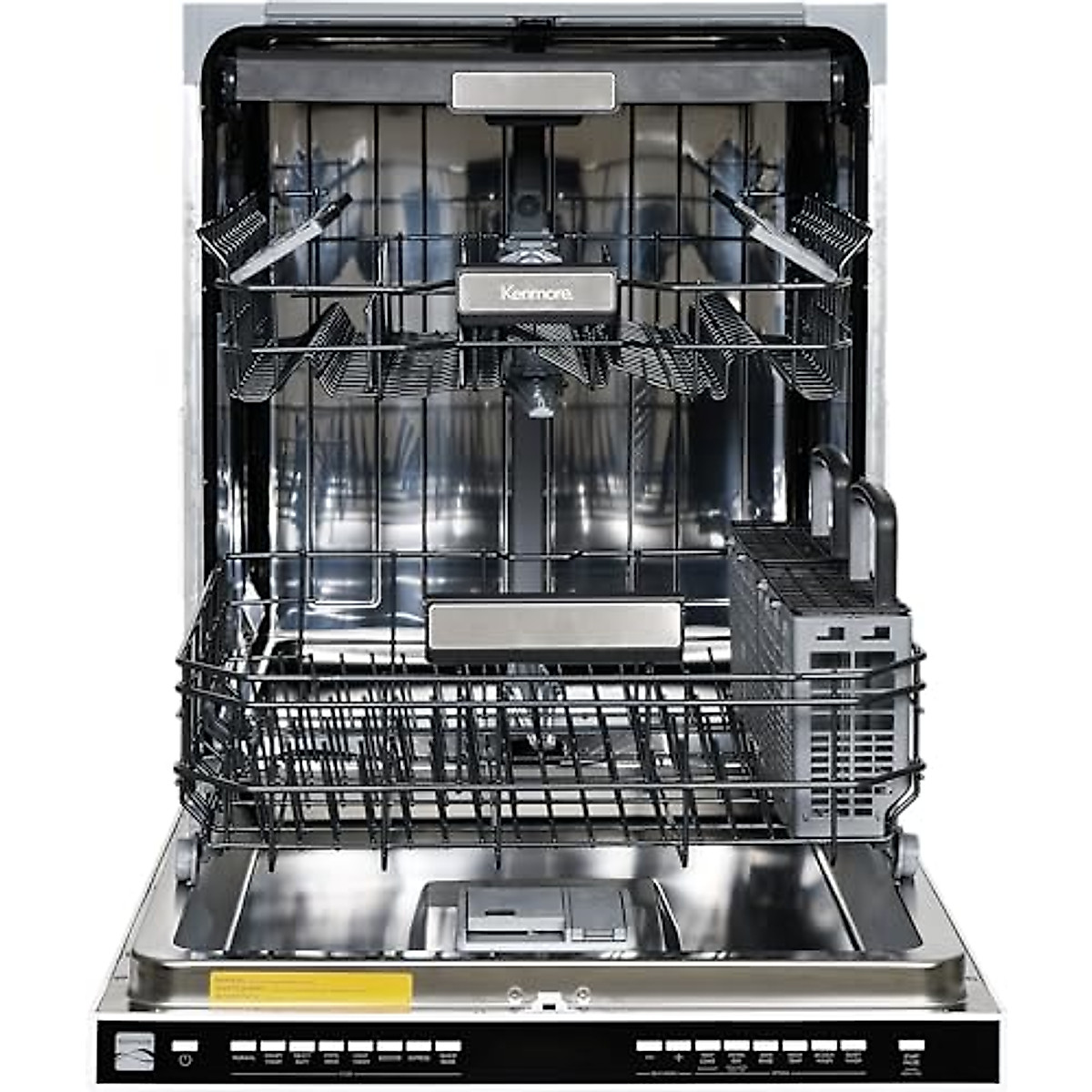 Kenmore 24" Built-In Stainless Steel Tub Dishwasher with EasyFlex 3rd Rack, SmartWash, UltraWash Plus, TurboDry, MoreSpace Adjustable Rack, Energy Star Certified, White