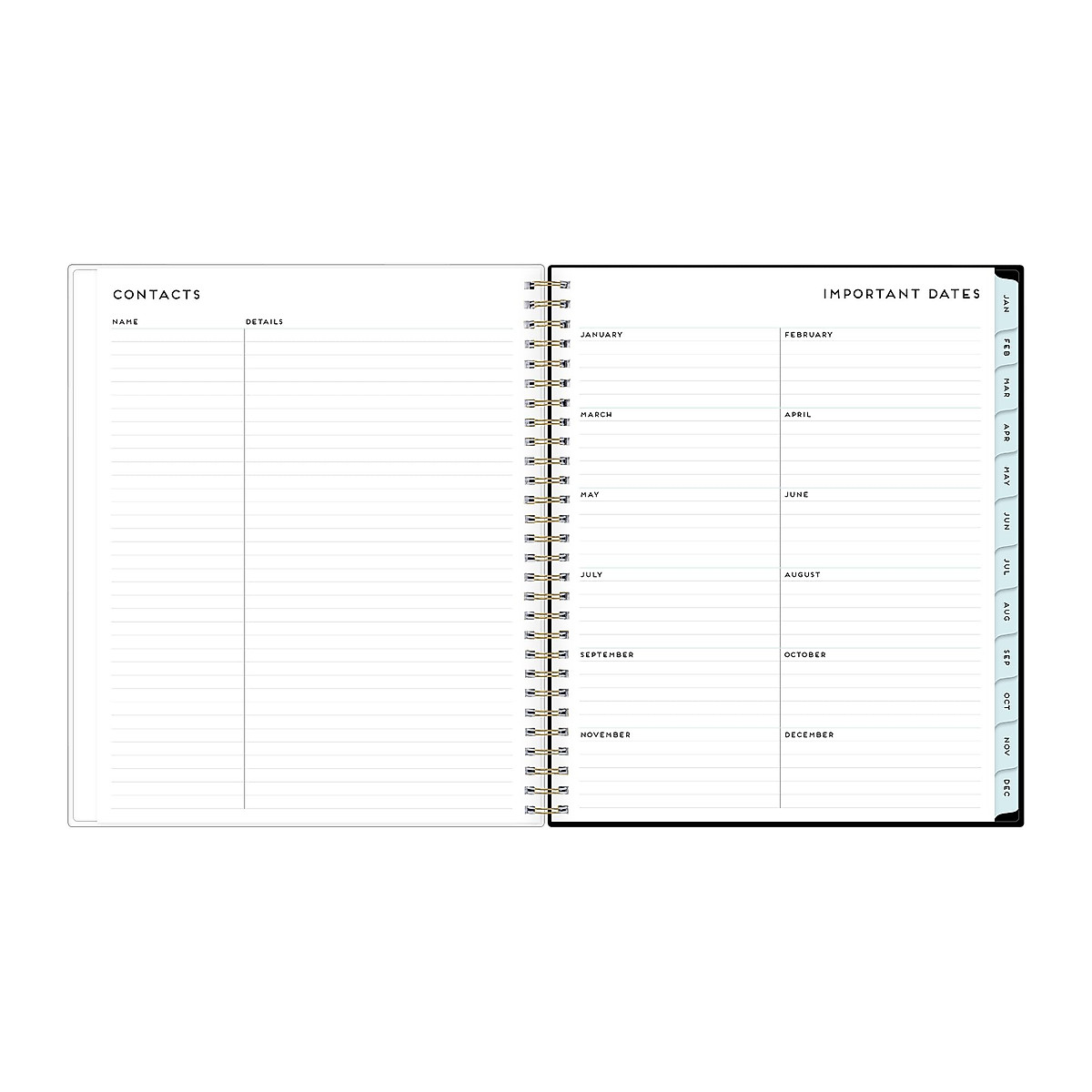 Blue Sky 2024 Monthly Planner, January - December, 8" x 10", Clear Pocket Cover, Wirebound, Baccara Dark (110216-24)