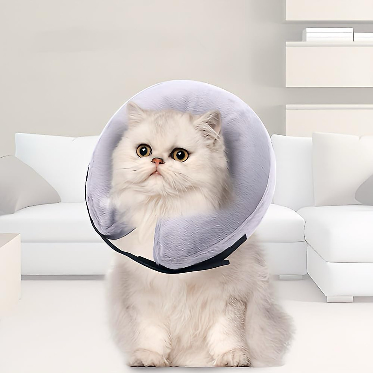Inflatable Dog Cone Collar Alternative After Surgery - Soft Blow-up Protective Recovery Dog Collar, Pet Recovery Collar & Cone for Medium Dogs to Stop Licking, Protective Dog Neck Collar