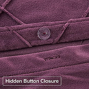 PHF Pleated Velvet Duvet Cover Set Queen, 3PCS Flannel Comforter Cover Set for All Season, Ultra Soft Cozy Velour Duvet Cover with Pillow Shams Bedding Collection, 90" x 92", Wine Red