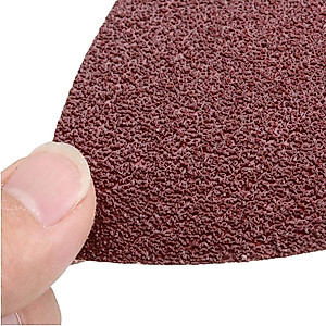 Triangle Sanding Pads Detail Sander Sandpaper for Oscillating 3-1/8 Inch Assorted Triangle Sandpaper 40/60/80/120/180/240 Grit Fit for Finishing Wood Sanding Plaster and Other Surfaces (100 Pack)