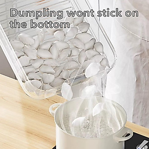 Ahathyw 4-Layer Frozen Dumpling Storage with Lids & Timing, Flat Stacks Food Container Icing Cookies Wonton Donuts Box Organizer For Fridge, Keeping Fresh