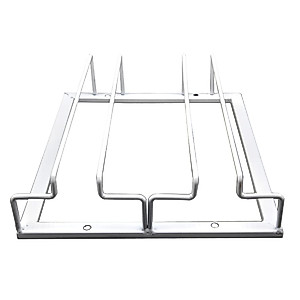 Hoshen GobletWine Glass Holder, Under Cabinet Goblet Holder, High Upside Down Wrought Iron Home, Bar Hanging Wine Glass Holder, Wine Glass Holder, (2 Rows) - Black