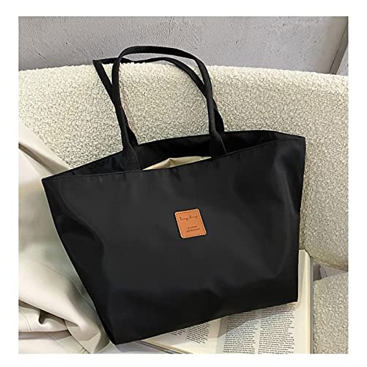 SOLY Women's Tote Bag For Girls Kids Shoulder Bag Canvas Travel Tote Work Travel Beach Big Capacity Tassel Handbag