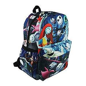 Nightmare Before Christmas Deluxe Oversize Print Large 16" Backpack with Laptop Compartment - A19607