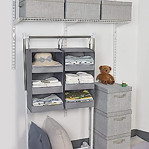 GRANNY SAYS Bundle of 2-Pack Hanging Shelves for Organizing & 1-Pack Hanging Closet Organizer