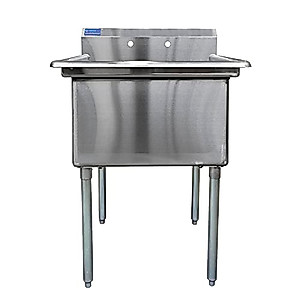 AmGood Stainless Steel Prep & Utility Sink | 304 Stainless Steel | Overall Size: 29 3/4" x 23 5/8" | Restaurant, Kitchen, Laundry, Garage | NSF (Bowl Size: 24" x 18" No Faucet)