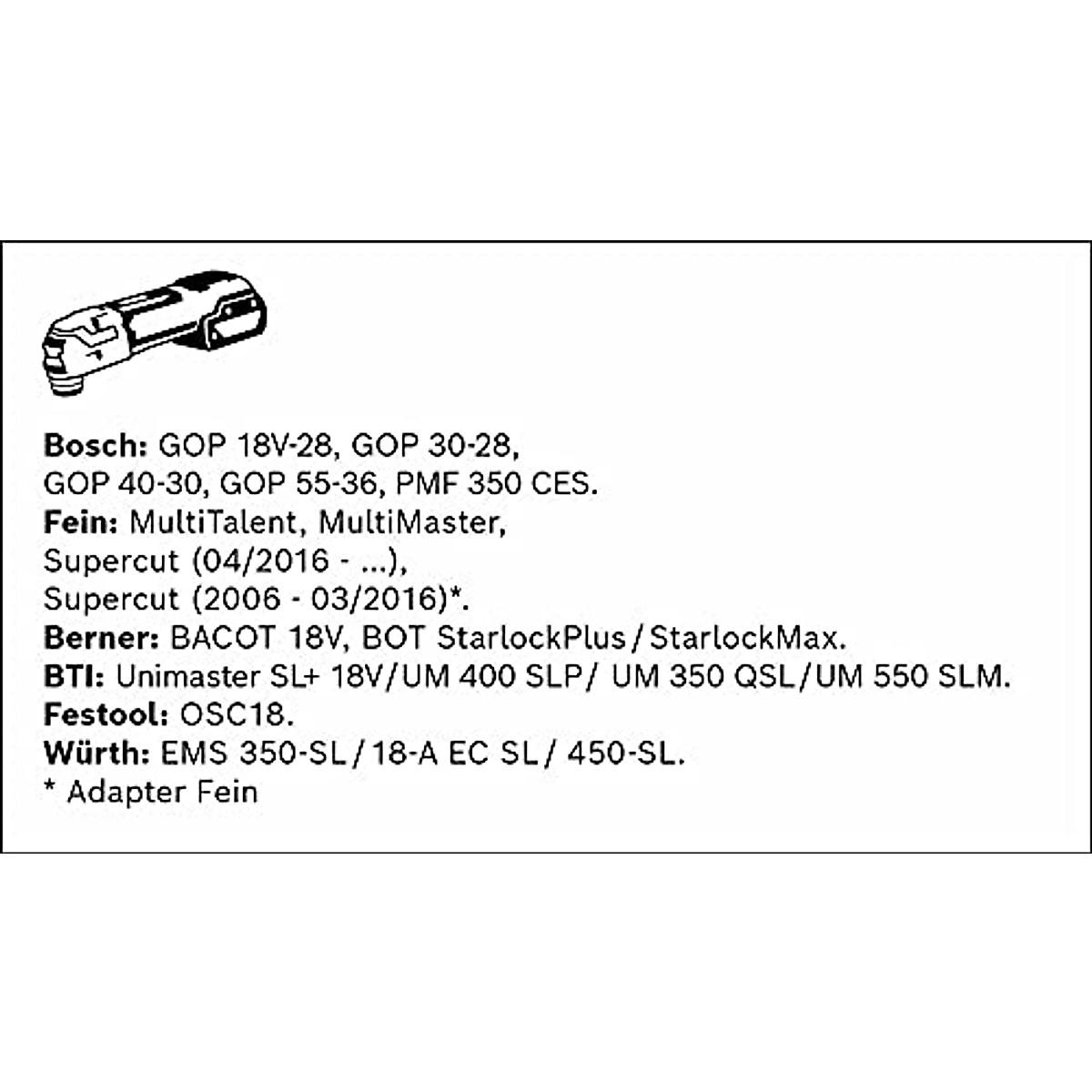 Bosch Professional Plunge Saw Blade PAIZ 32 EPC (Wood, Accessory for Multitool StarlockPlus and StarlockMax)