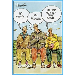 Pictura It's Windy Eric Decetis Funny/Humorous Masculine Birthday Card for Him