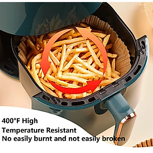 Air Fryer Disposable Paper Liner, 100PCS Non-stick Disposable Liners, Baking Paper for Air Fryer Oil-proof, Water-proof, Food Grade Parchment for Baking Roasting Microwave (100Pcs-6.3 inch)