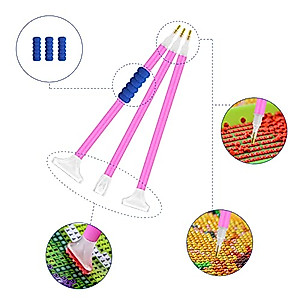 MESTOP 5D Diamond Painting Storage Containers Diamond Art Accessories Beads Storage Box with Funnel Plate 140pcs Label Stickers for Seeds DIY Art Crafts (64 Grids)