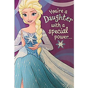 Frozen Elsa You're a Daughter with a Special Power... Happy Birthday Greeting Card with Envelope