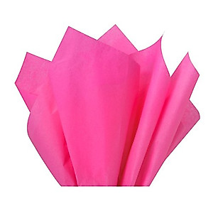 Flexicore Packaging Hot Pink Gift Wrap Tissue Paper | Size: 15 Inch X 20 Inch | Count: 10 Sheets | Color: Hot Pink