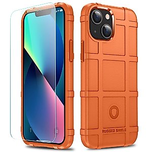 LABILUS for iPhone 13 Mini Case, Rugged Shield 8ft Drop Proof TPU Thick Armor Tactical Protective Case Compatible with iPhone 13 Mini (5.4 inches) - Sunlight Orange