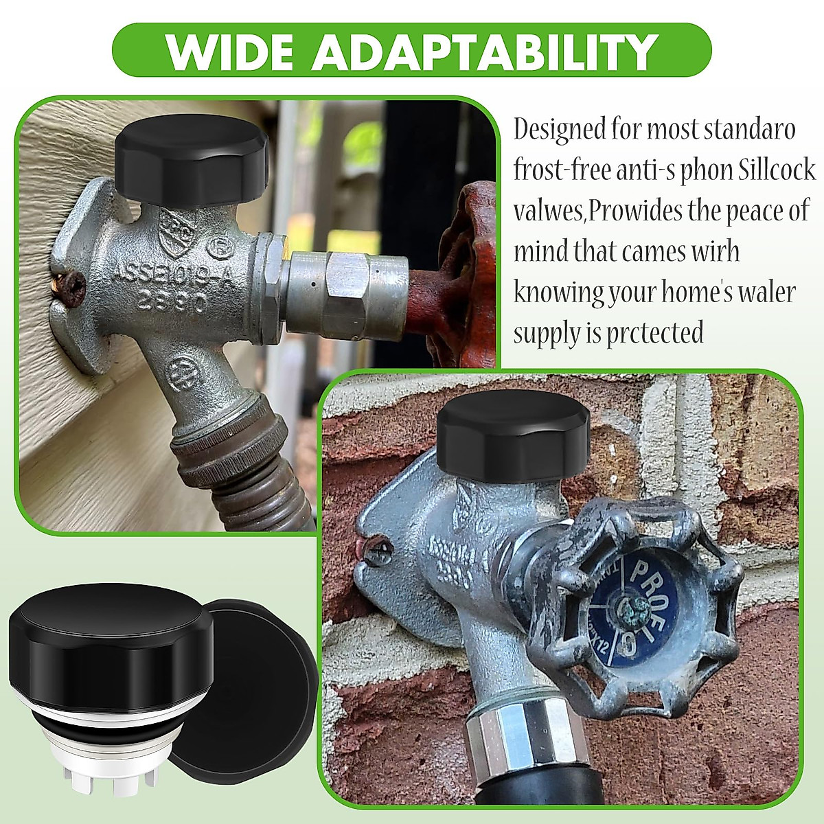 Cinnvoice 2 Set Vacuum Breaker Kit Replacement Valves Compatible with Vacvbkx1b Black Replacement Fit Traditional Anti Siphon Frost free Sillcock Valves Vacuum Breaker Outside Faucet Repair Kit