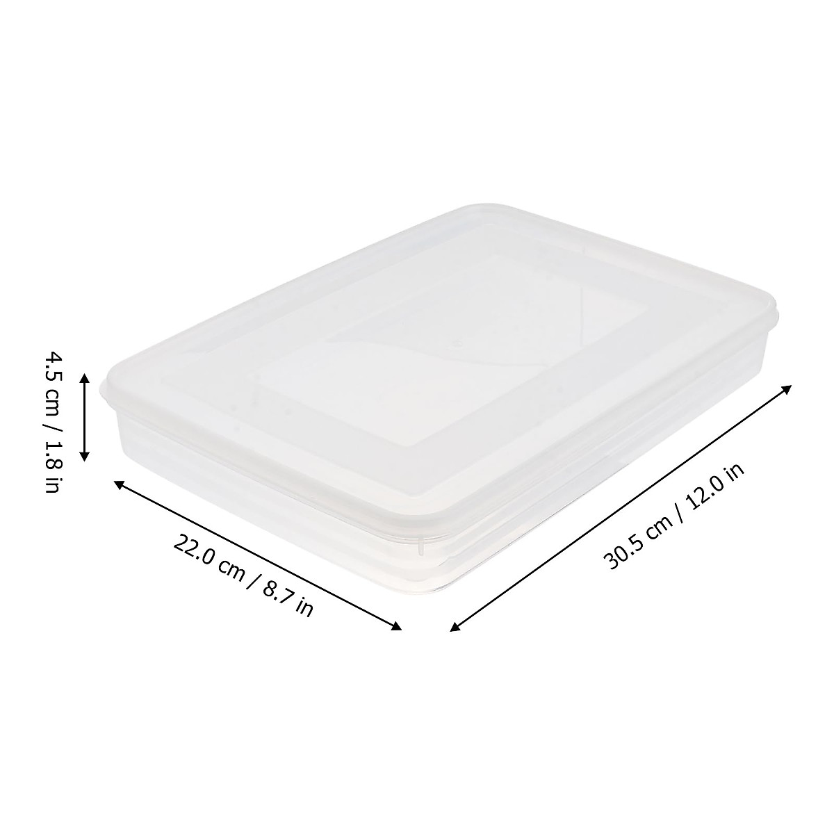 HOMSFOU 2pcs Dumpling Box Containers for Fridge Large Plastic Container Flat Storage Bins Stackable Food Storage Containers Refrigerator Box Dumpling Case Kitchen Supply Dumpling Tray