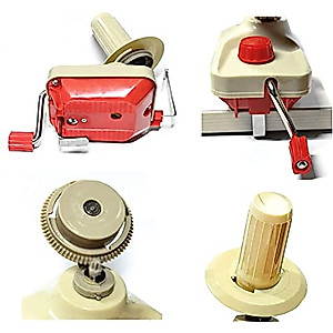 Yarn Winder by RRigo - Easy to Set Up and Use - Hand Operated Yarn Ball Winder 3.5 Ounce Capacity + 10 PCS Stitch Knitting Needles + 10 PCS Plastic Needles + 1PCS Scissors