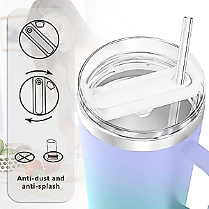 2 Pcs Skinny Tumbler Lid Replacement, 40 OZ Tumbler Lid Compatible for Stanley, Spill Proof Splash Resistant Tumbler Covers Fit for Stanley Tumbler and More Coffee Mugs