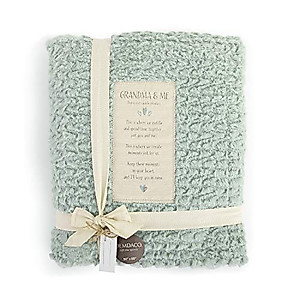 DEMDACO Grandma and Me Soft Snuggly Sage 60 x 50 Inch Polyester Fabric Comforting Toddler Cuddle Blanket