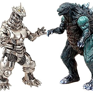 ZAVR Set of 2 Mecha Godzilla Earth MechaGodzilla Kiryu Toys, Kaiju Universe Action Figures King of The Monsters, Carry Bag (Green)