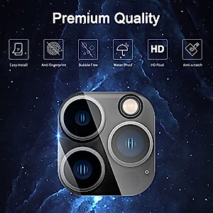 [4-Pack]Elecshion Camera Lens Protector for iPhone 13 Pro(6.1")/iPhone 13 Pro MAX(6.7") Temerpered Glass Camera Lens Screen Protector for iPhone 13 Pro/ iPhone 13 Pro MAX (Add Camera Circles)