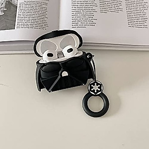 Airpods 3rd Generation Case Cute Cartoon Personality 3D Kawaii Soft Silicone Skin Protector for Teenagers and Children (Black Warrior)