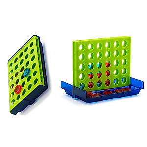 JA-RU Mini Connect Travel Game Board (1 Toy) Family Board Games for Kids. Original Pocket Travel Size Games. Fun Indoor & Outdoor Toys. Classic Checkers Party Favors. 3253-1p