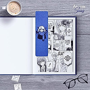 VEVMAX Bookmark for Book Lovers - Velvet Soft Touch Back Design - Liquid Glass Print Technology - Book Markers Gift for Kids, Women, Men - Anime Series Bookmarks (8-Pack)