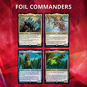 Magic: The Gathering Arcane Maelstrom Ikoria Commander Deck | 100 Card Deck | 4 Foil Legendary Creatures