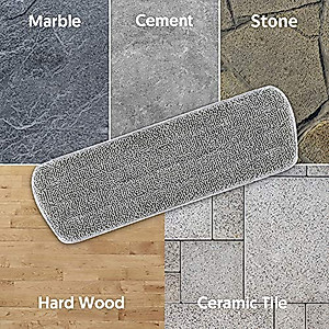 HOMTOYOU Microfiber Spray Mop Pads Reusable Washable Mop Flat Replacement Heads Refill Pack for Dust Wet Or Dry Floor Cleaning and Commercial Cleaning Refills -3Pack