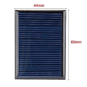 uxcell® 5Pcs 5V 50mA Poly Mini Solar Cell Panel Module DIY for Phone Light Toys Charger 60mm x 44mm