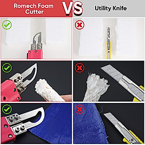 ROMECH Foam Cutter Pro Electric Hot Knife, 100W Styrofoam Cutting Tool Kit- with Heavy-duty Case Blades & Accessories RM-008 (100W)