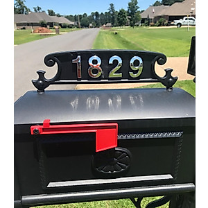 HopeWan Mailbox Numbers Self Adhesive, 2 Inch House Door Number Stickers for Apartment Office Room Address Sign, Silver Shiny, Chrome Plated, Pack of 1 Set, 10 Pcs.