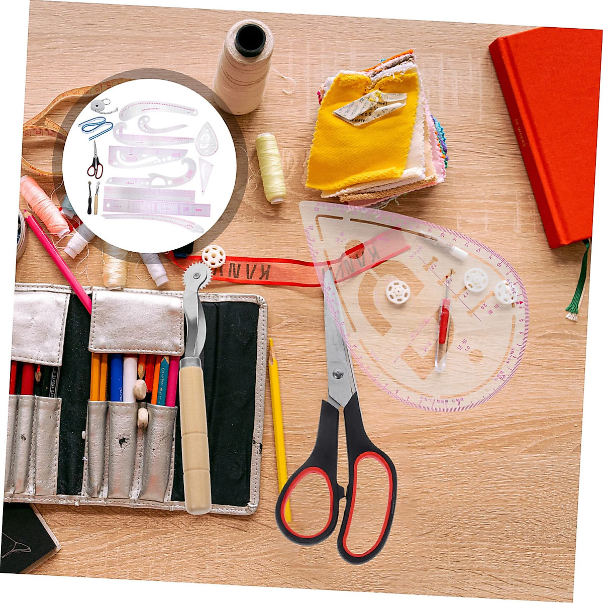 COHEALI All-in-one Sewing Ruler Set 15 Pieces Metric Imperial Rulers French Curve Tailor Ruler for Dressmaking Quilting Sewing Projects