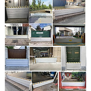 15ft 13ft 12ft 10ft 8feet 6.6ft 5foot 3.3ft Custom Water Barrier Shield, Front Door/Garage Doors/Warehouse Reusable Flood Emergency Temporary Dam, Night-visible Aluminum Baffle ( Color : H 60cm/2ft ,