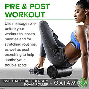 Gaiam Essentials High-Density Foam Roller 18” Teal