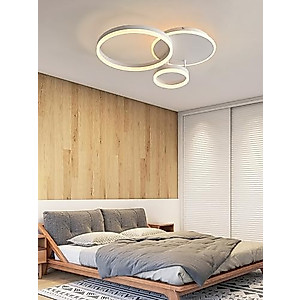 KAUCQI Dimmable Lighting Fixtures Ceiling, Modern Ceiling Light of 3000K-6000K with Remote Control, Led Lights 54W 5400lm for Living Room, Kitchen, Hallway Lamparas de Techo Modernas