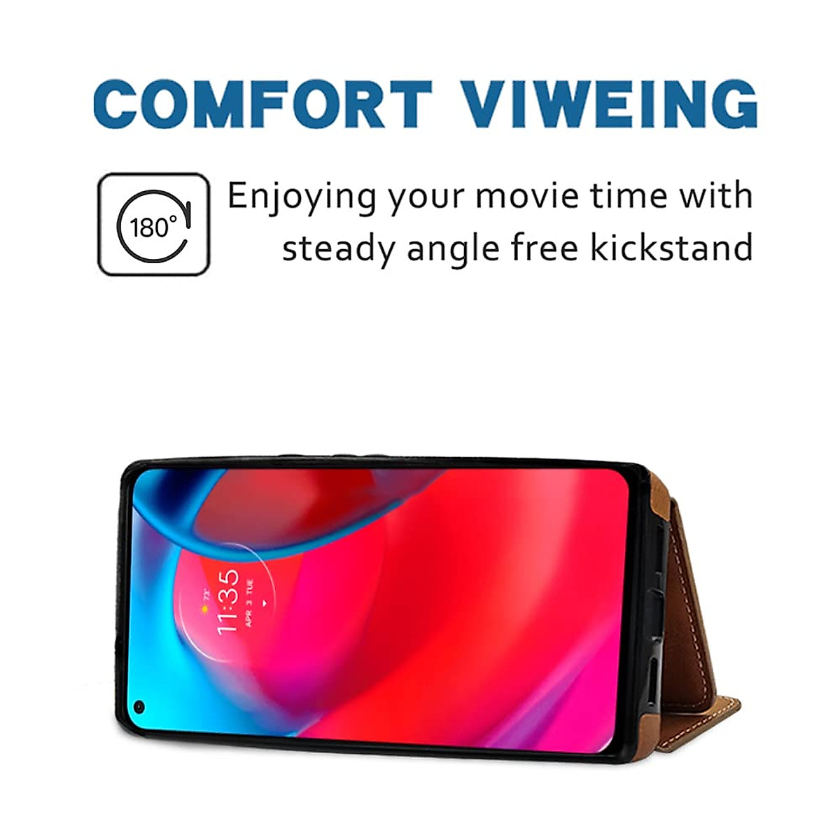 Compatible with Moto G Stylus 5G 2021 Wallet Case with Crossbody Shoulder Strap and Stand Leather Credit Card Holder Cell Accessories Phone Cover for Motorola GStylus G5 XT2131DL Women Girls Brown